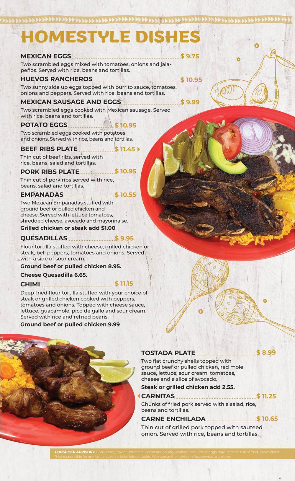 El Dorado Mexican Restaurant - Menu