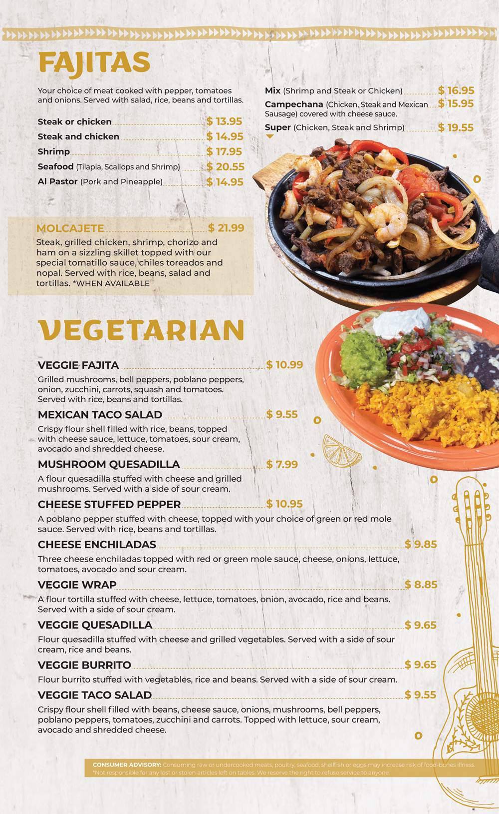 El Dorado Mexican Restaurant - Menu