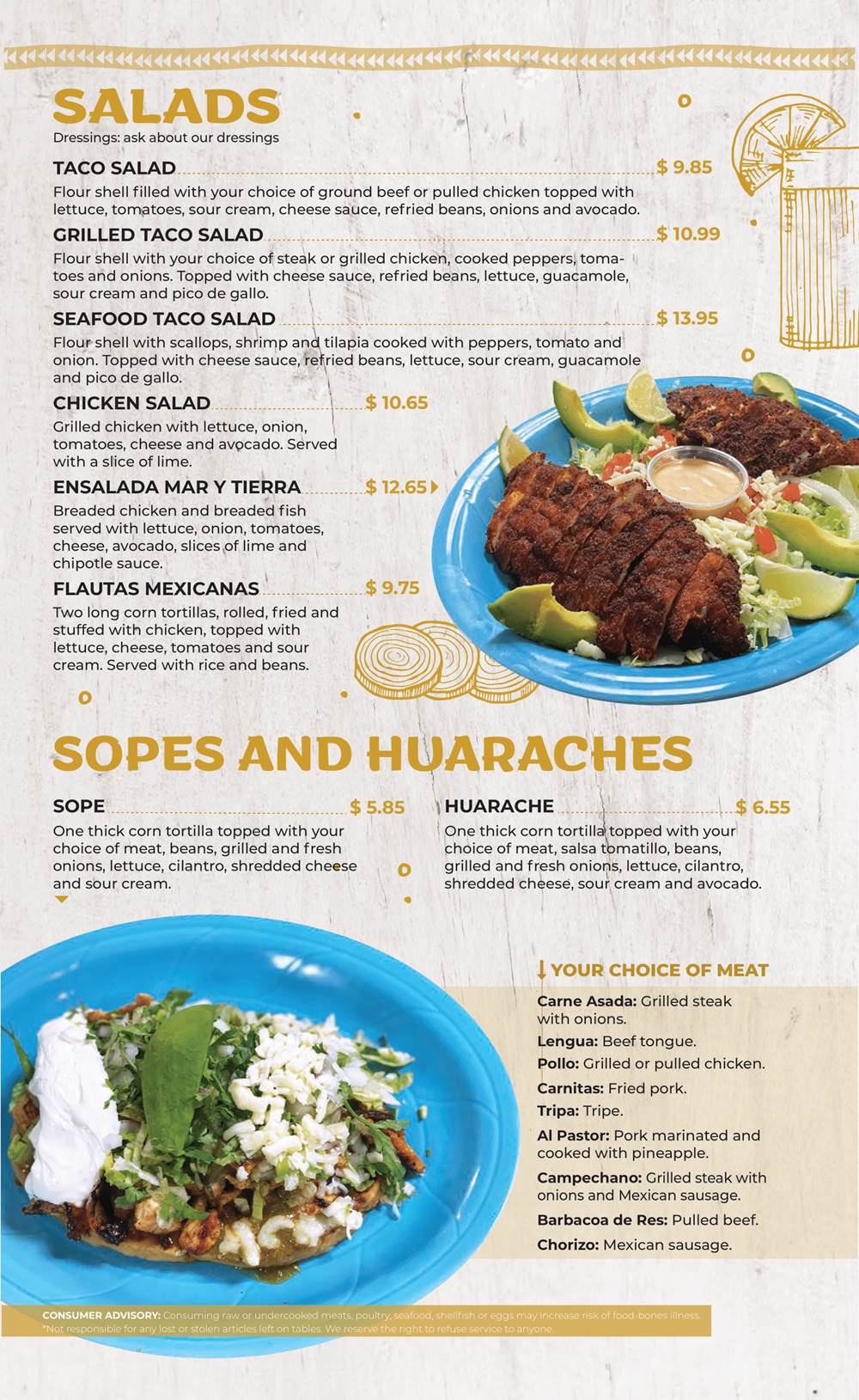 El Dorado Mexican Restaurant - Menu